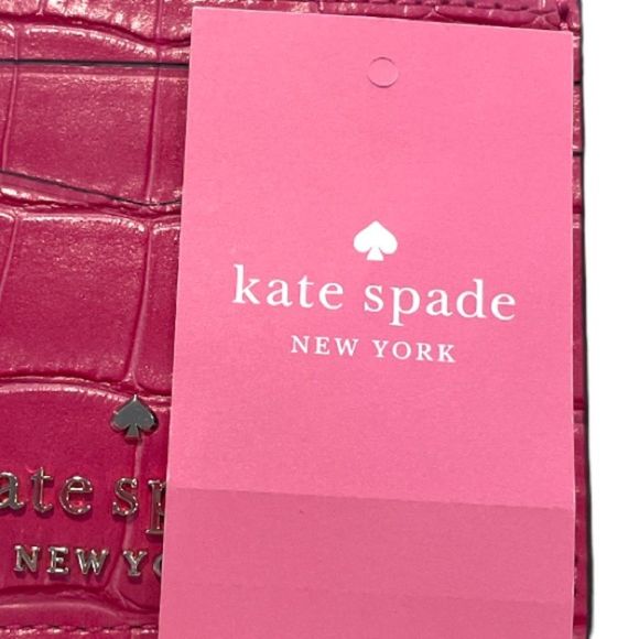 kate spade | Bags | Kate Spade Staci Small Slim Crocodile Embossed Card ...
